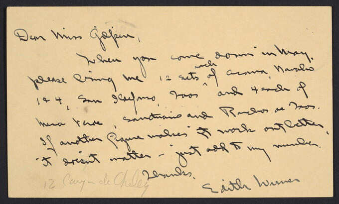 Edith Warner, Antonito, New Mexico, to Laura Gilpin. April 27, 1940 ...