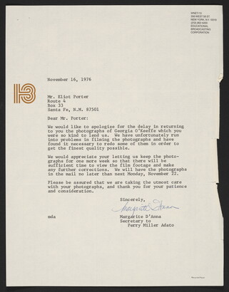 Margarite D'Anna, Secretary to Perry Miller Adato, WNET/13, New York ...