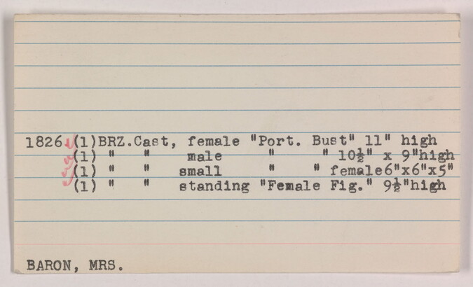 Customer Card [Baron] | Amon Carter Museum of American Art