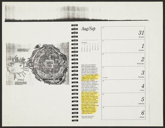 Photocopy of Aztec map illustrations from the Columbus and the Americas ...