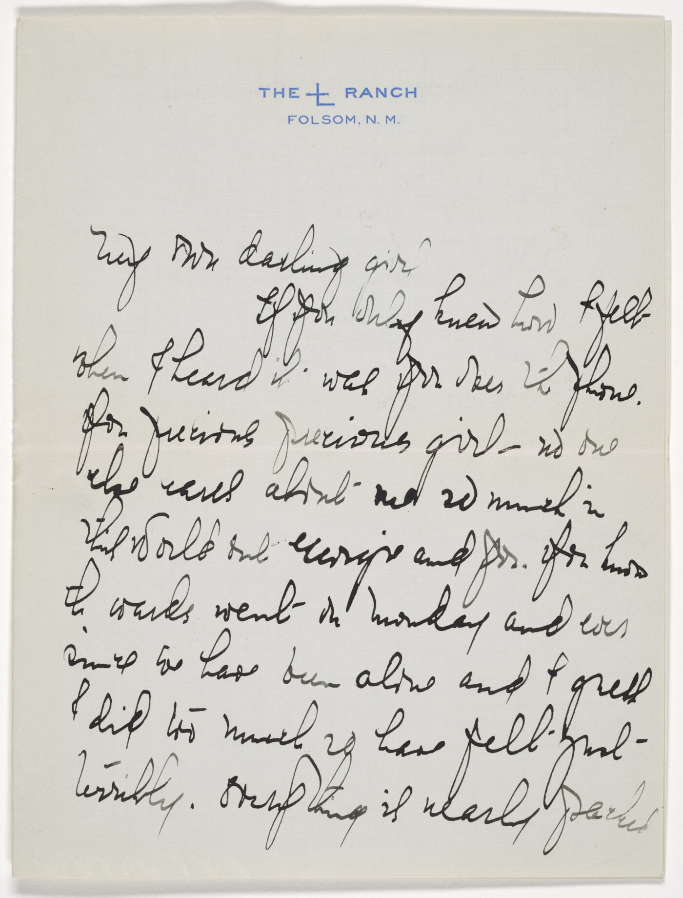 Gladys McConnell Fowler, Folsom, New Mexico, to Laura Gilpin. January 8 ...