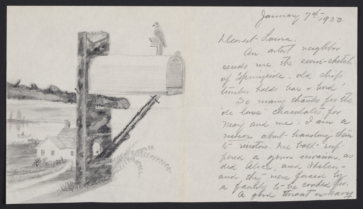 “Cousin Lucy” Knox Taylor to Laura Gilpin. January 7, 1950. | Amon ...