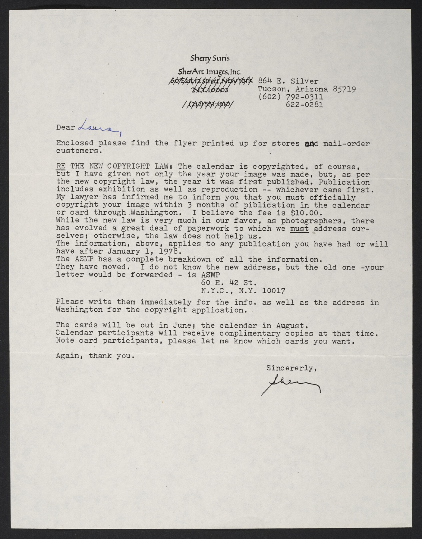 Sherry Suris, SherArt Images, Inc., New York, New York, to Laura Gilpin ...