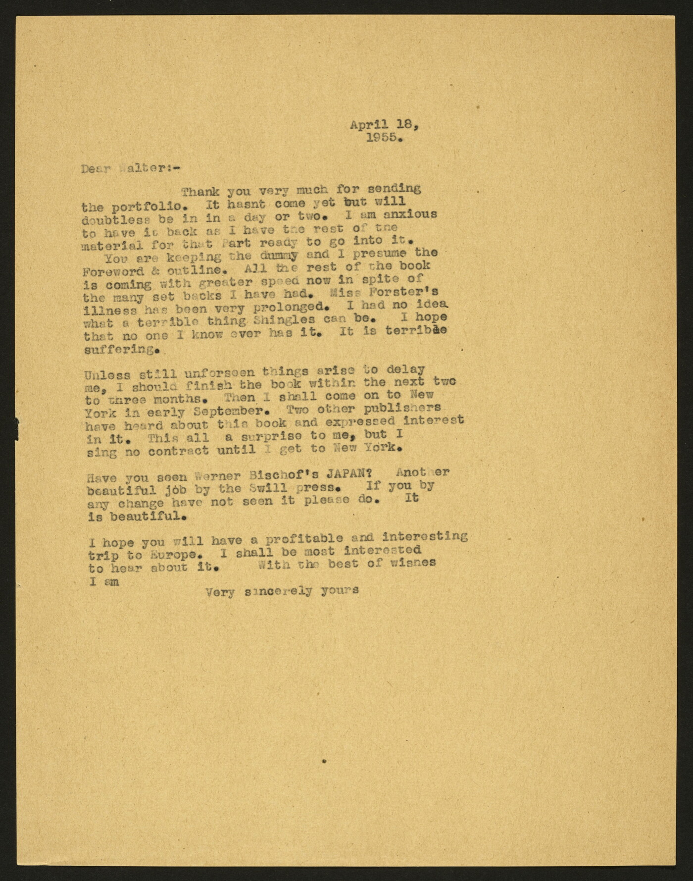 Laura Gilpin to Walter Frese, Hastings House. April 18, 1955. | Amon ...