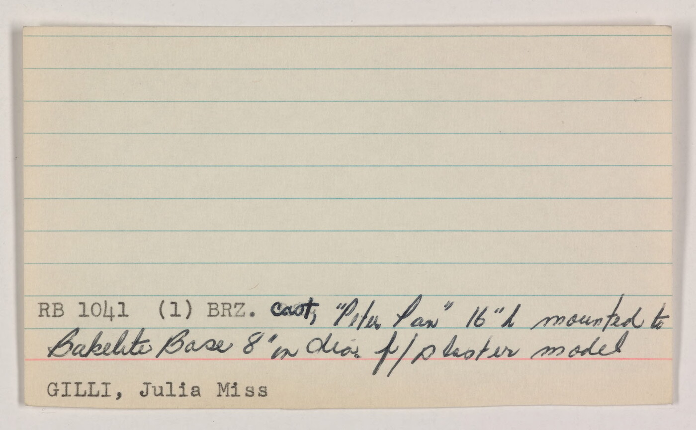 Customer Card [Gilli, Julia] | Amon Carter Museum of American Art