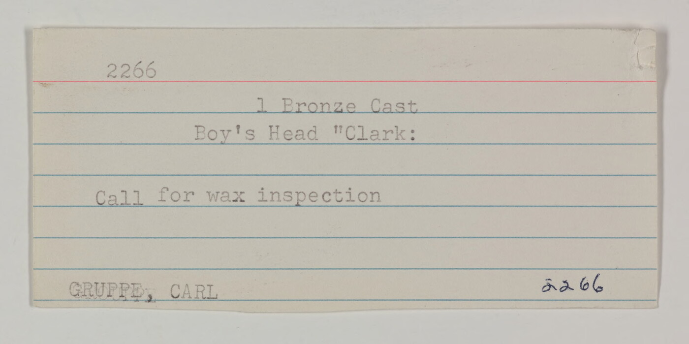 Customer Card [Gruppe, Carl] | Amon Carter Museum of American Art