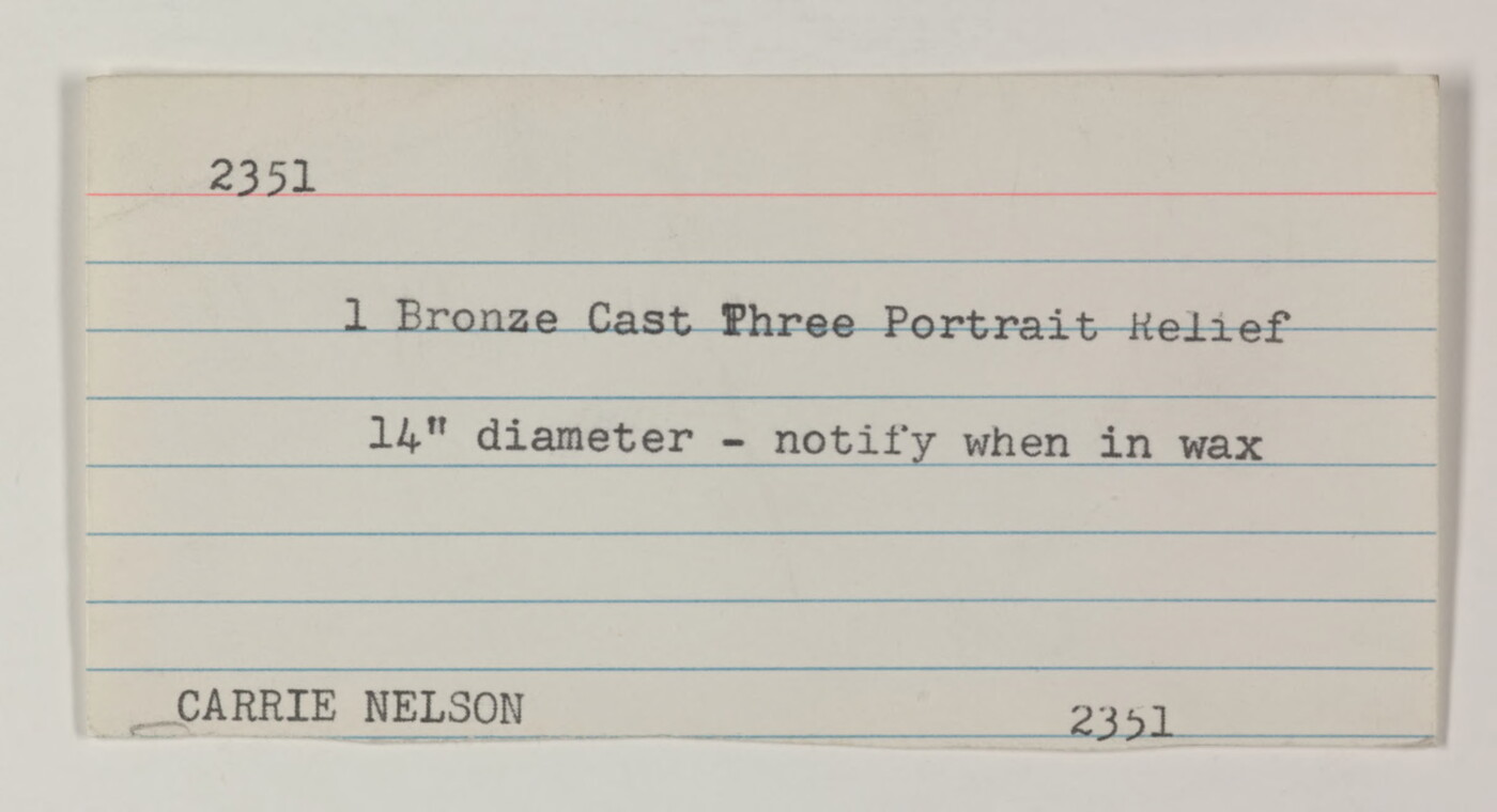 Customer Card [Nelson, Carrie] | Amon Carter Museum of American Art