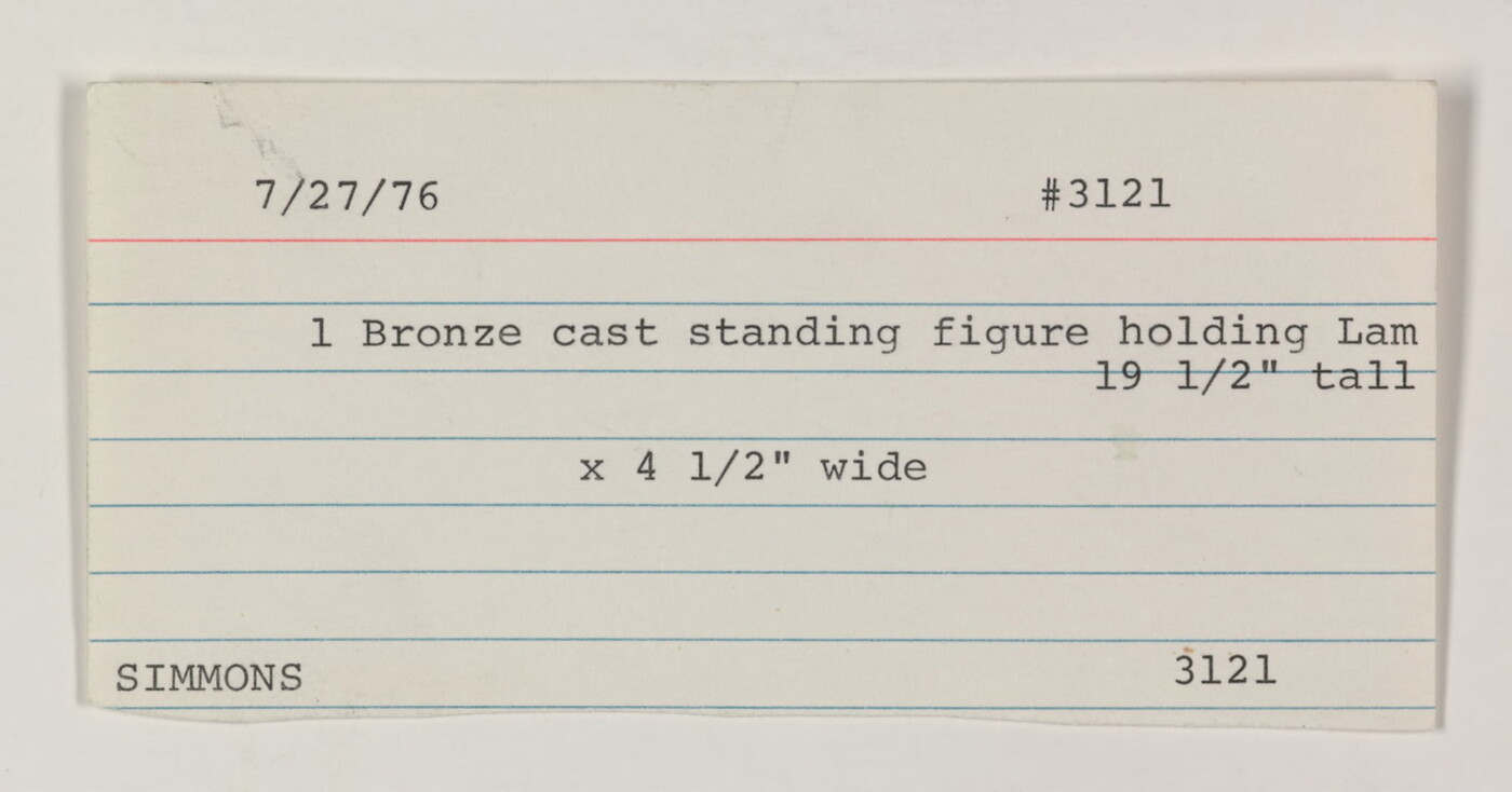 Customer Card [Simmons] | Amon Carter Museum of American Art