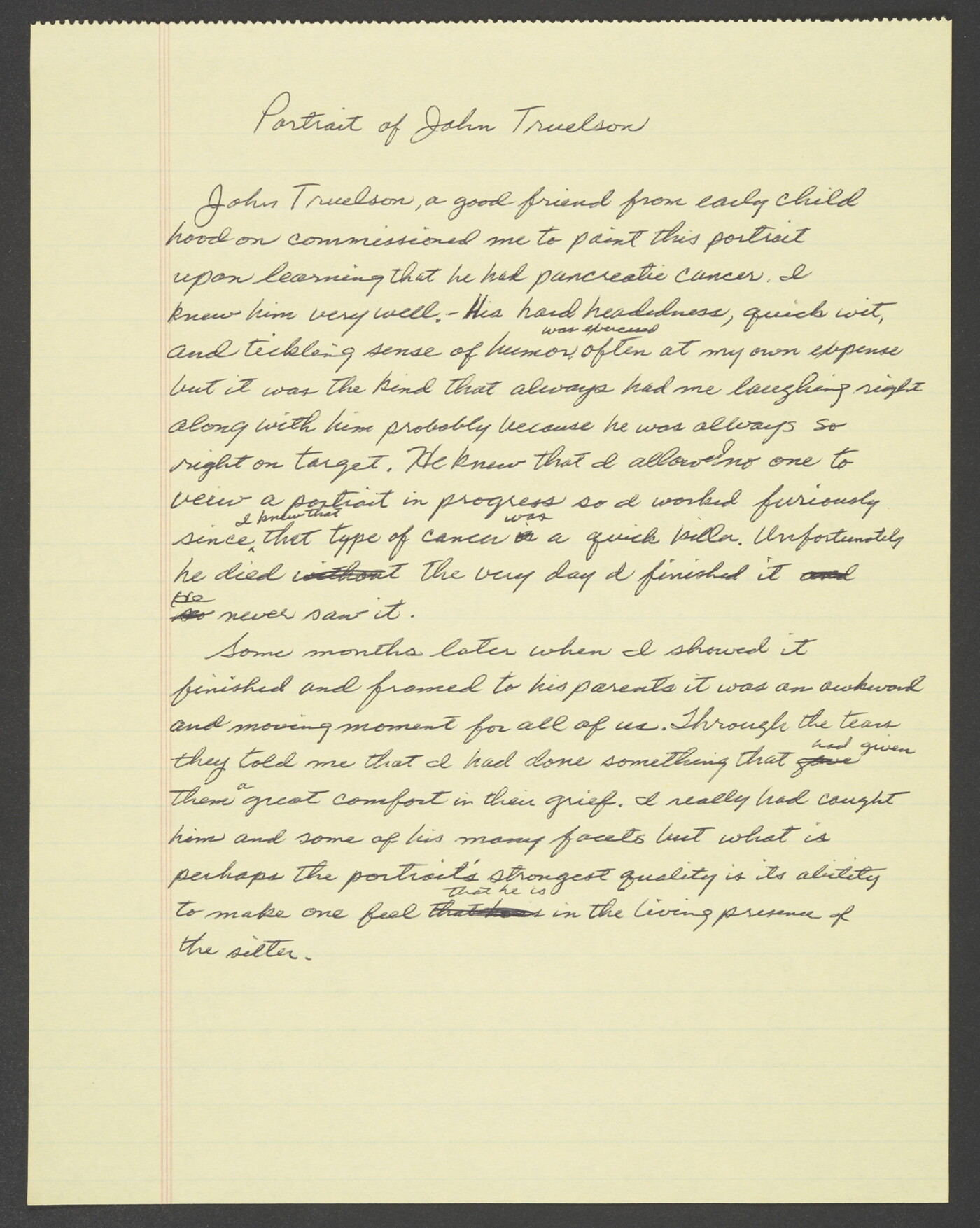 "Portrait of John Truelson." n.d. | Amon Carter Museum of American Art
