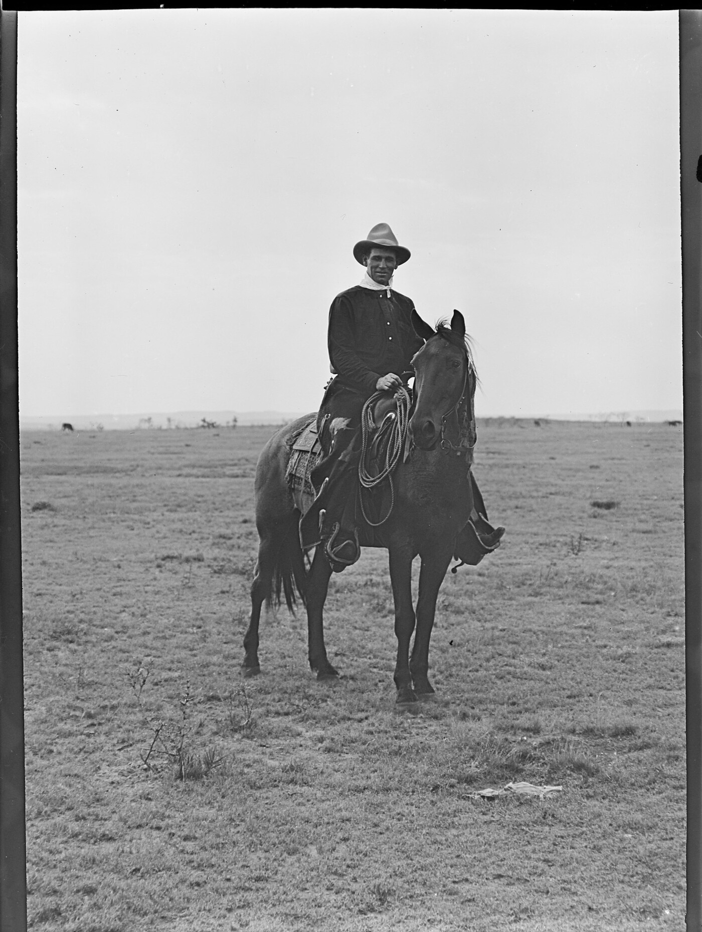 Spur cowboy on mount. Spur Ranch, Texas. | Amon Carter Museum of ...