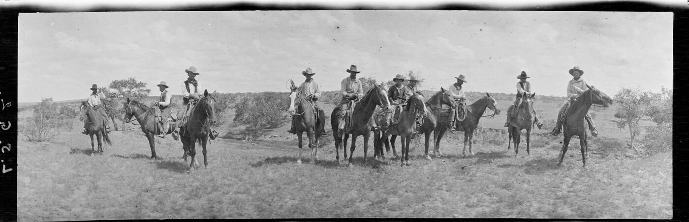 Some LS cowboys mounted and ready for work. LS Ranch, Texas. | Amon ...