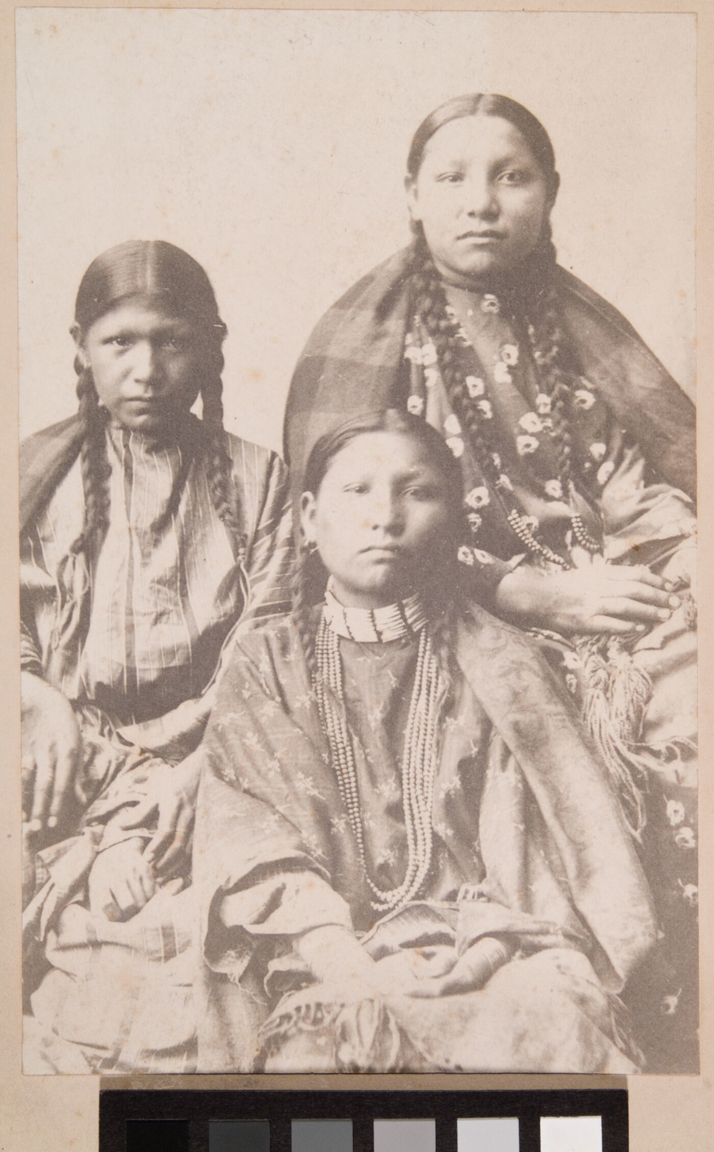 [Three Cheyenne women wearing braids] | Amon Carter Museum of American Art
