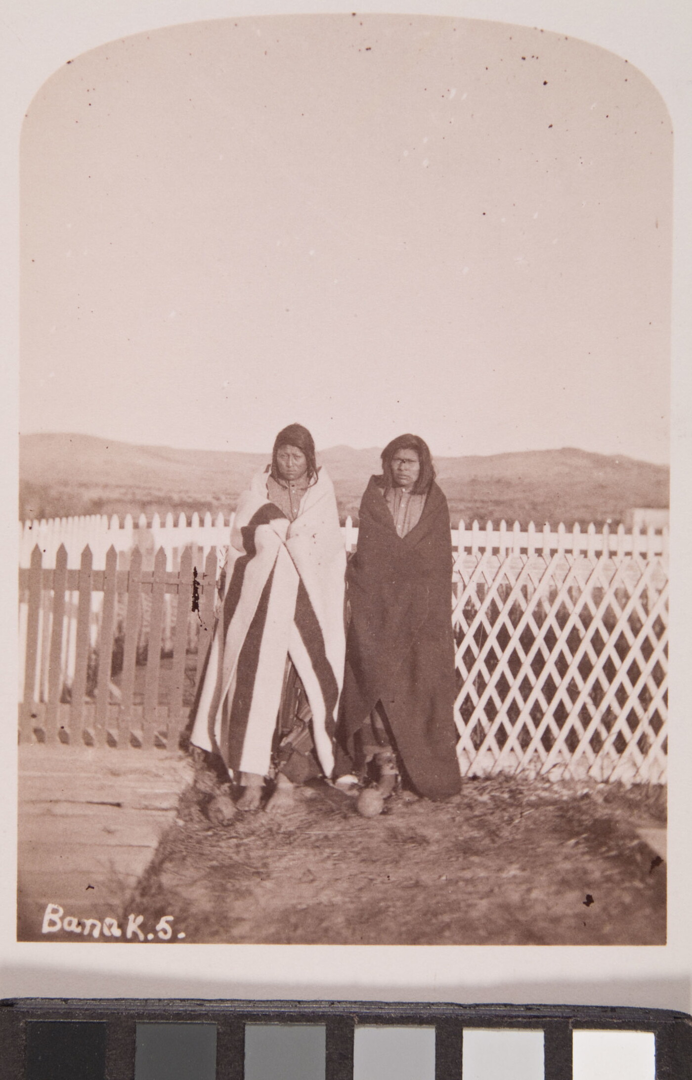[Portrait of two Native Americans in front of fence] | Amon Carter ...