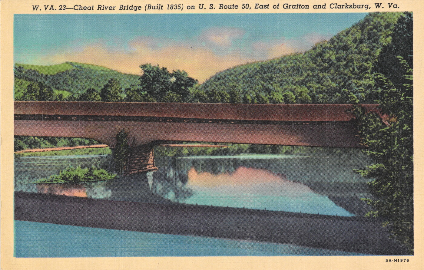 Cheat River Bridge (Built 1835) on U.S. Route 50, East of Grafton and ...