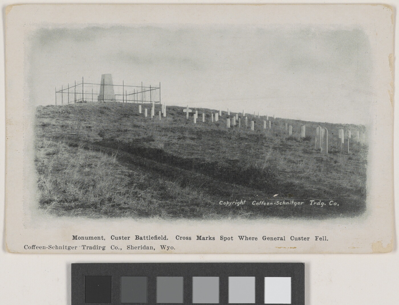 Monument, Custer Battlefield, Cross Marks Spot Where General Custer ...