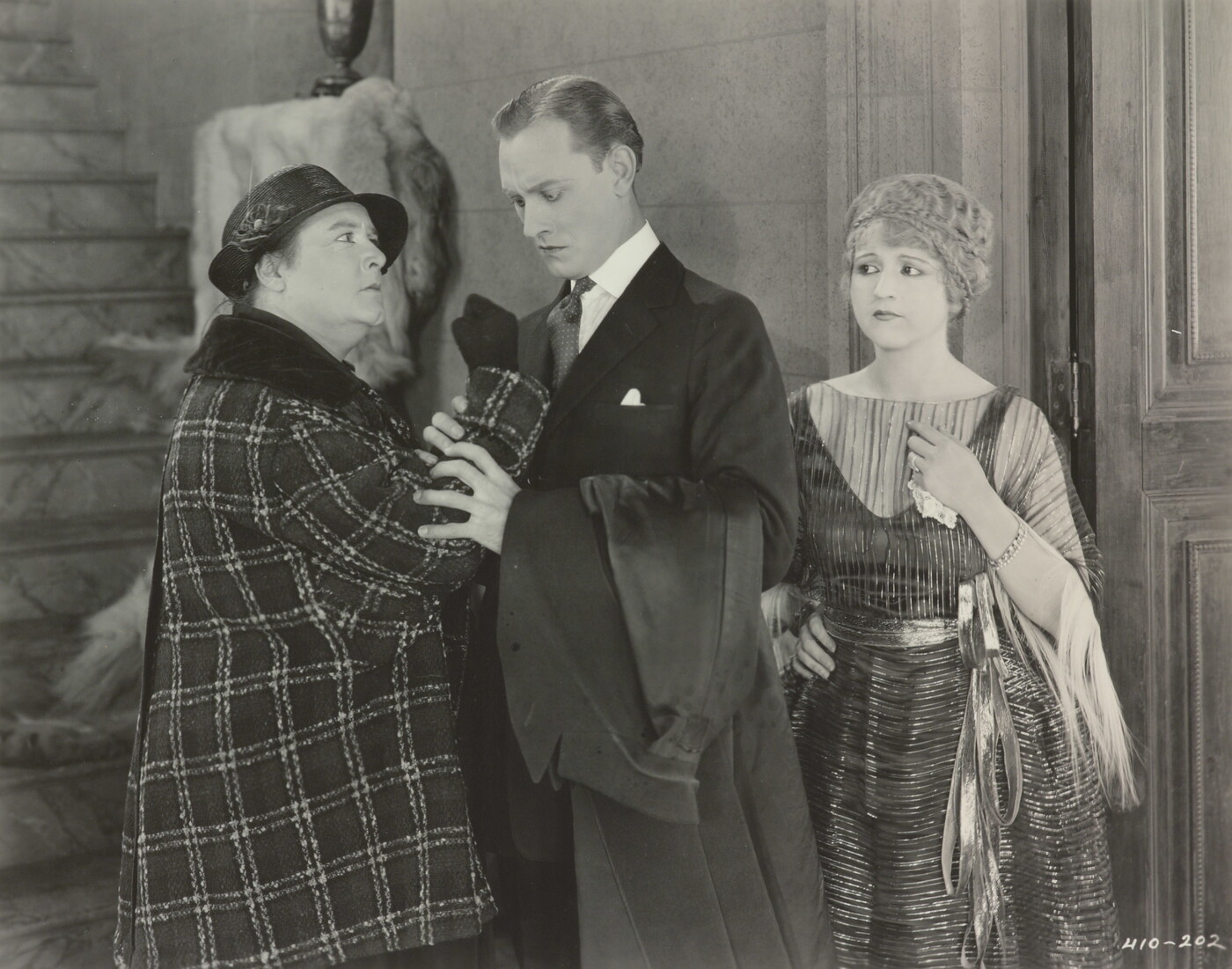 [Sylvia Ashton threatening Conrad Nagel with Julia Faye, "Saturday ...