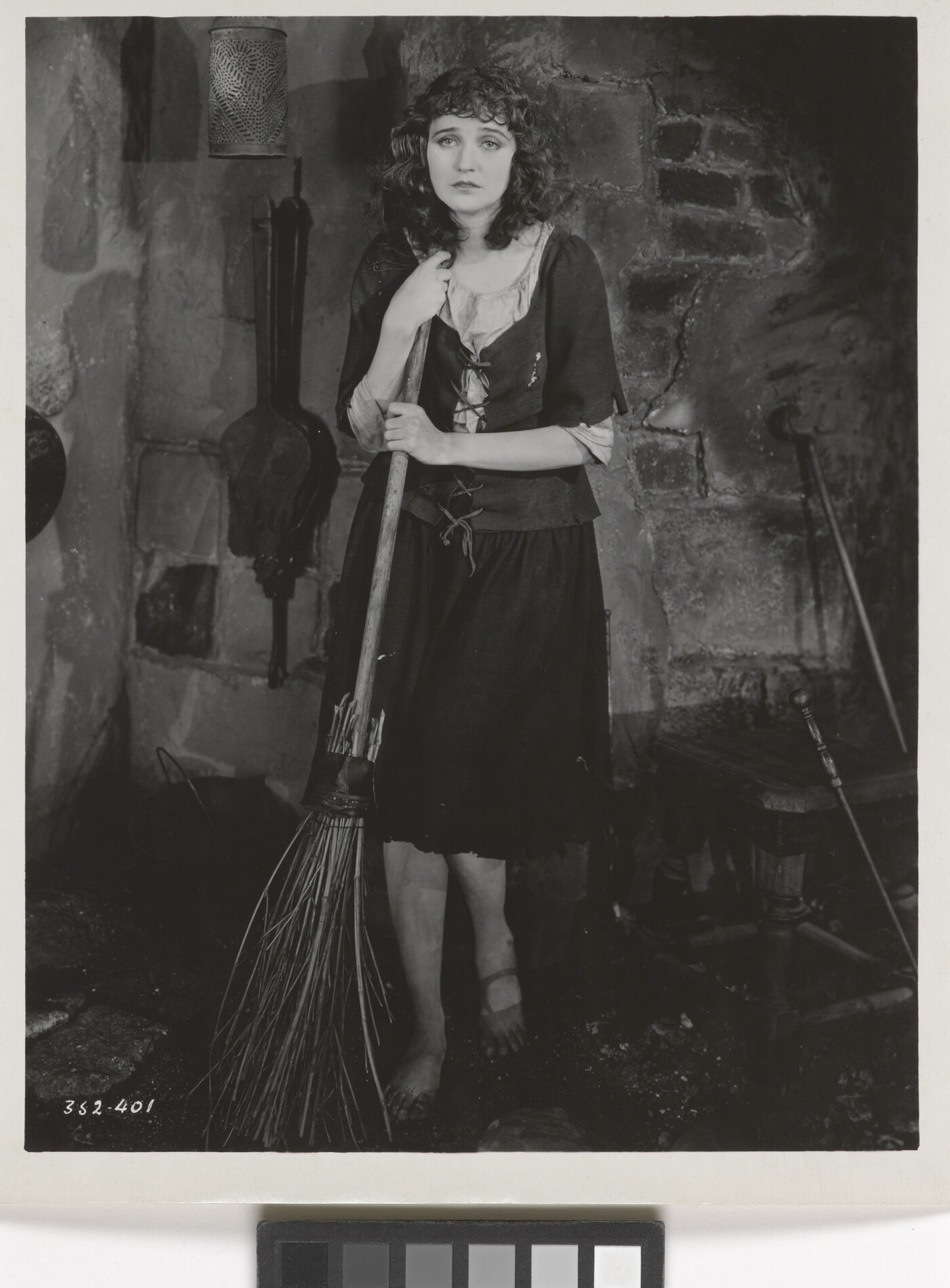 [Agnes Ayres with broom in Cinderella sequence, "Forbidden Fruit ...