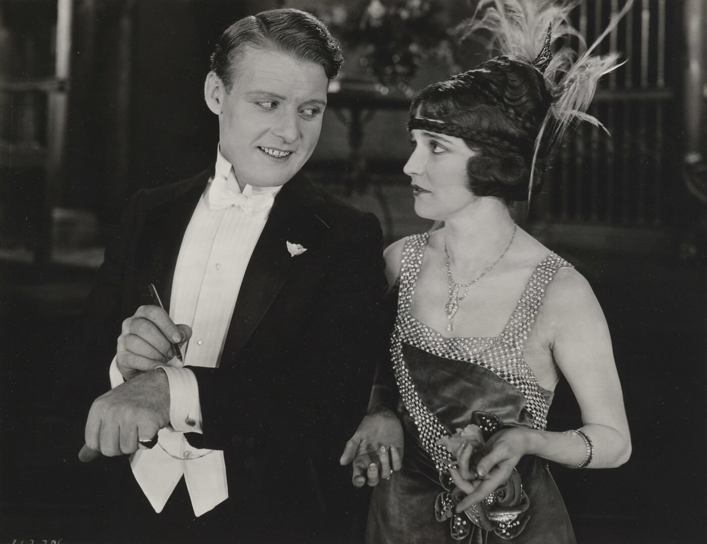 [Forrest Stanley and Agnes Ayres in formal attire, "Forbidden Fruit ...