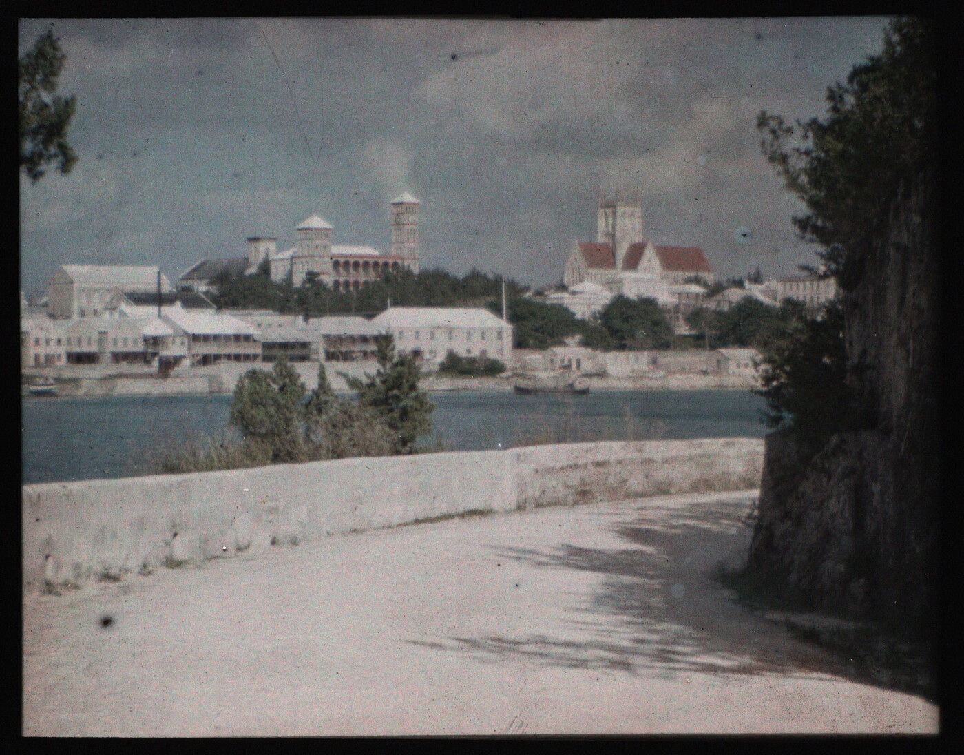 [Hamilton, Bermuda - view across Hamilton Harbor showing the cathedral ...