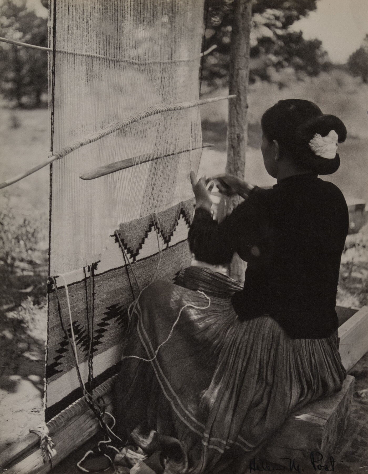 Navajo Weaver, Mrs. Burnside, Wife of Silversmith | Amon Carter Museum ...