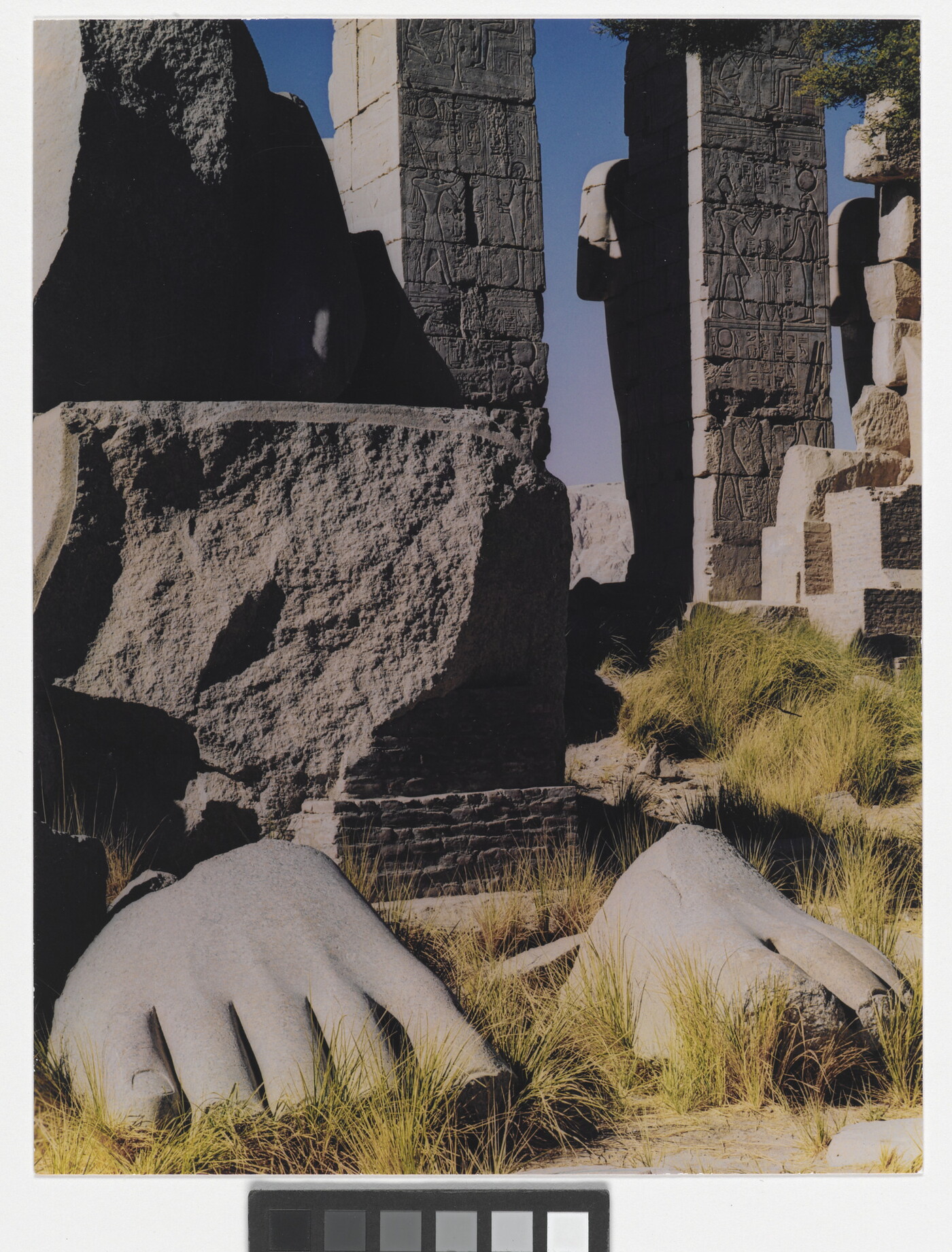Feet of Ramesses Colossus, the Ramesseum, West Thebes, Egypt, January ...