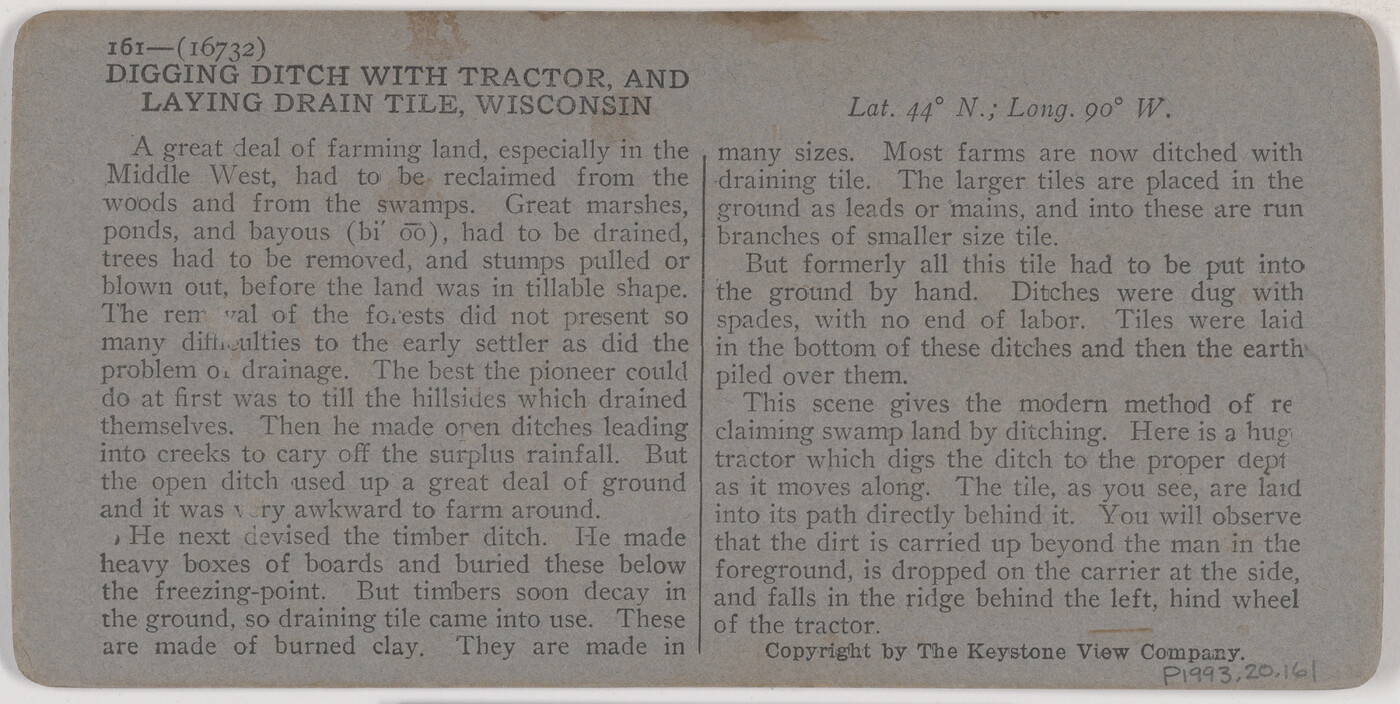 Reclaiming Swamp Land - Digging Ditch with Tractor and Laying Drain ...