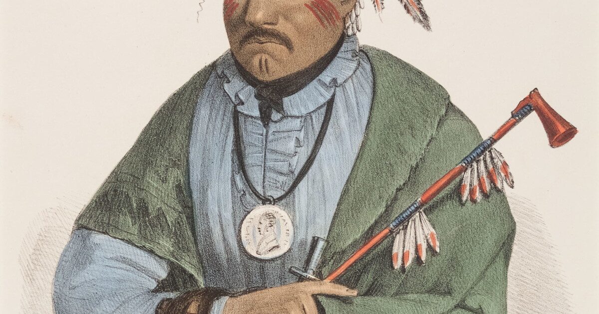 Chat-O-Nis-See, Potawatomi Chief, Painted at the Treaty of Fort Wayne ...