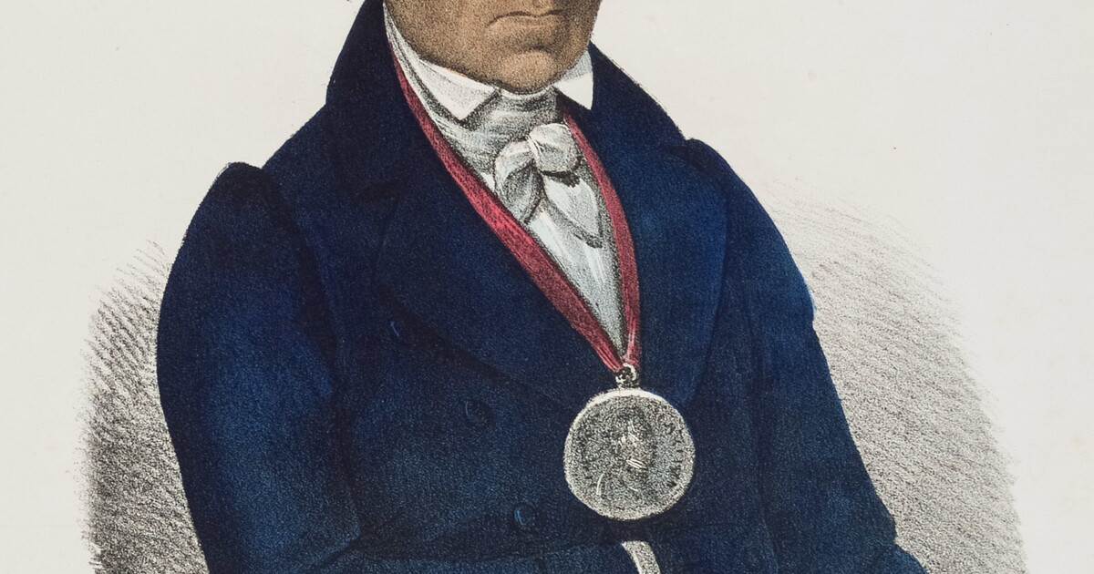 Richardville, the Head Chief of the Miami Tribe of Indians, Painted at ...