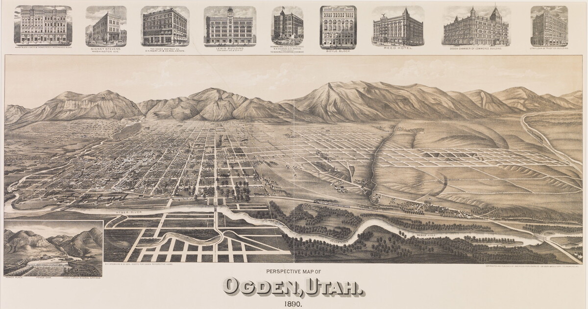 Perspective Map of Ogden, Utah. 1890. | Amon Carter Museum of American Art
