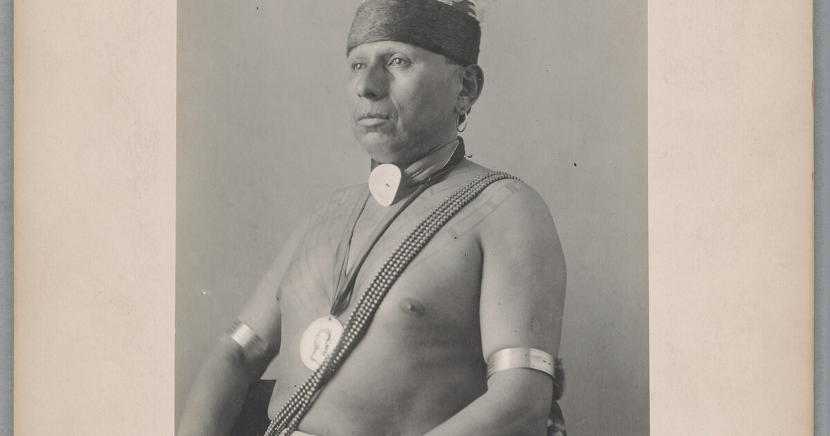 Portrait [seated] of Osage Man, Wa-Shin'-ha or Fat on Skin (also called ...