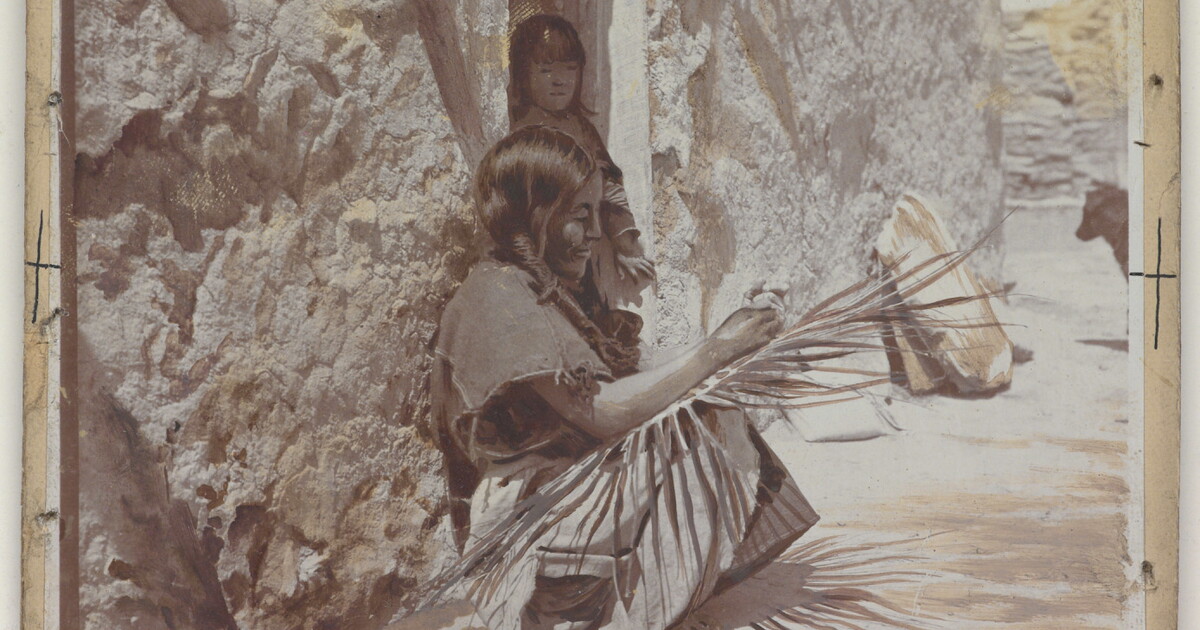 [Proof for "Hopi Woman Weaving, Oraibi, Arizona"] | Amon Carter Museum ...