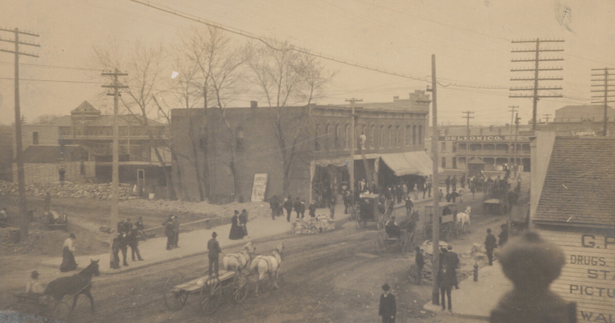 West Main St. Chanute, Kansas, Looking East from Morrill Hotel - March ...