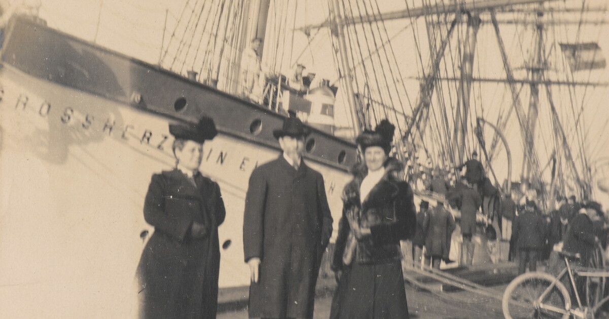 Grand Duchess Elizabeth. German Training Ship. Galveston Jan 1904 ...