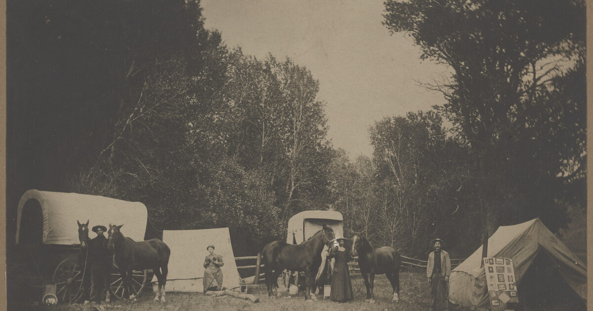 [Martin W. Trester and companions at campsite] | Amon Carter Museum of ...