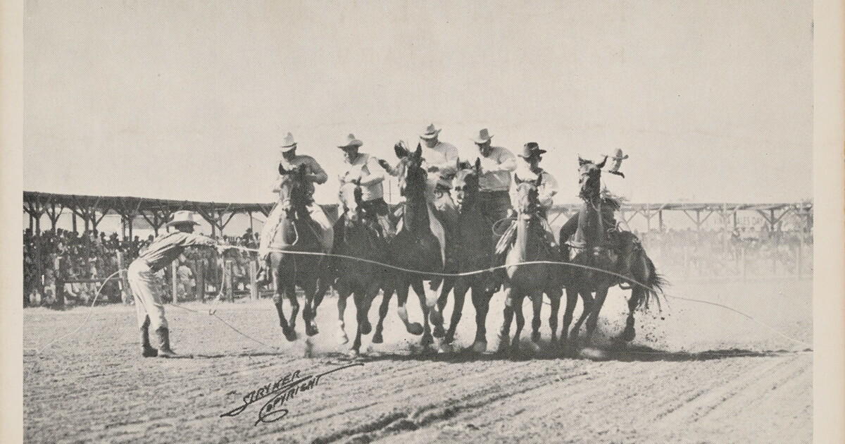 Chester Byers, World's Champion, Roping Six Rodeo Stars | Amon Carter ...