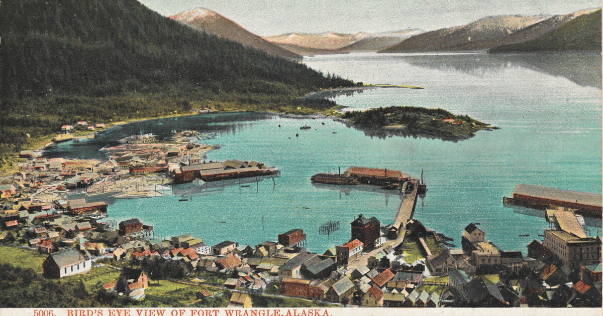 Bird's Eye View of Fort Wrangle [sic], Alaska | Amon Carter Museum of ...