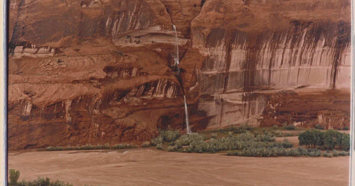 [Junction overlook. View to the north. Two ruins under overhangs ...