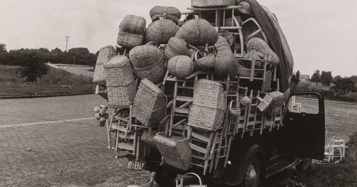 Truck of a Basket and Chair Peddler along the U.S. Highway 40 in ...