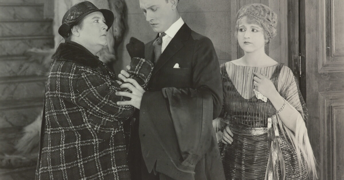 [Sylvia Ashton threatening Conrad Nagel with Julia Faye, "Saturday ...