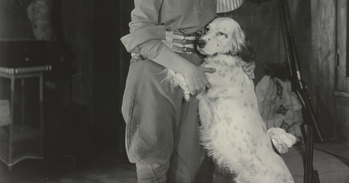 [Dorothy Cumming with dog, "Affairs of Anatol” outtake used in “Don’t ...