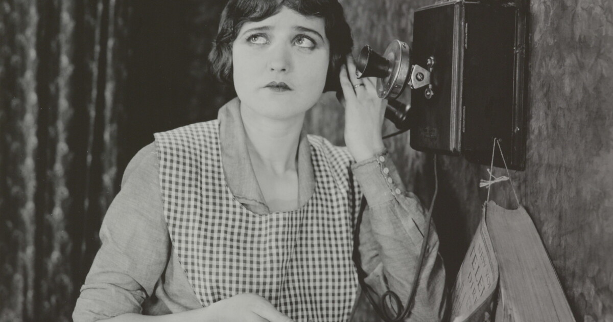 [Agnes Ayres using telephone, "Forbidden Fruit"] | Amon Carter Museum ...