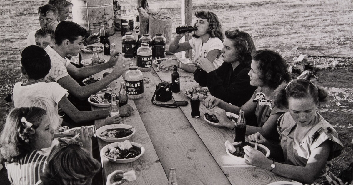 Barbecue for Humble Employees, Humble Camp, McCamey, Texas. West Texas ...