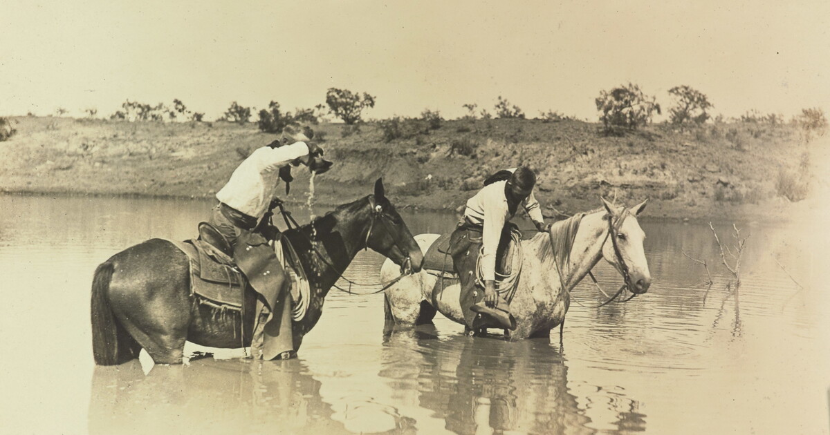 Bob Criswell and Magnus "Swede" Swenson on SMS Ranch, near Stamford ...