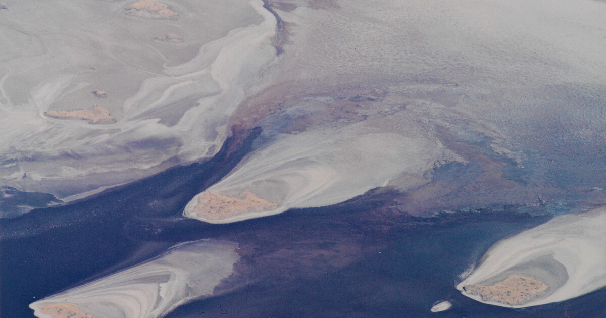 Crust on Lake Natron from the Air, Tanzania, October 7, 1970 | Amon ...