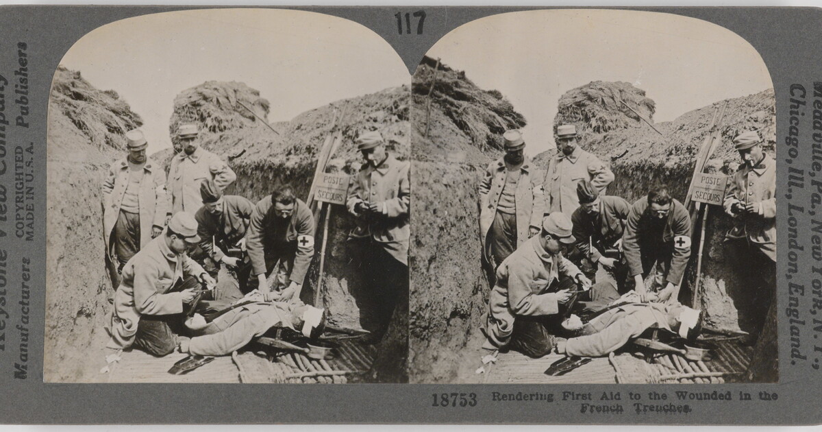 Rendering First Aid to the Wounded in the French Trenches | Amon Carter ...
